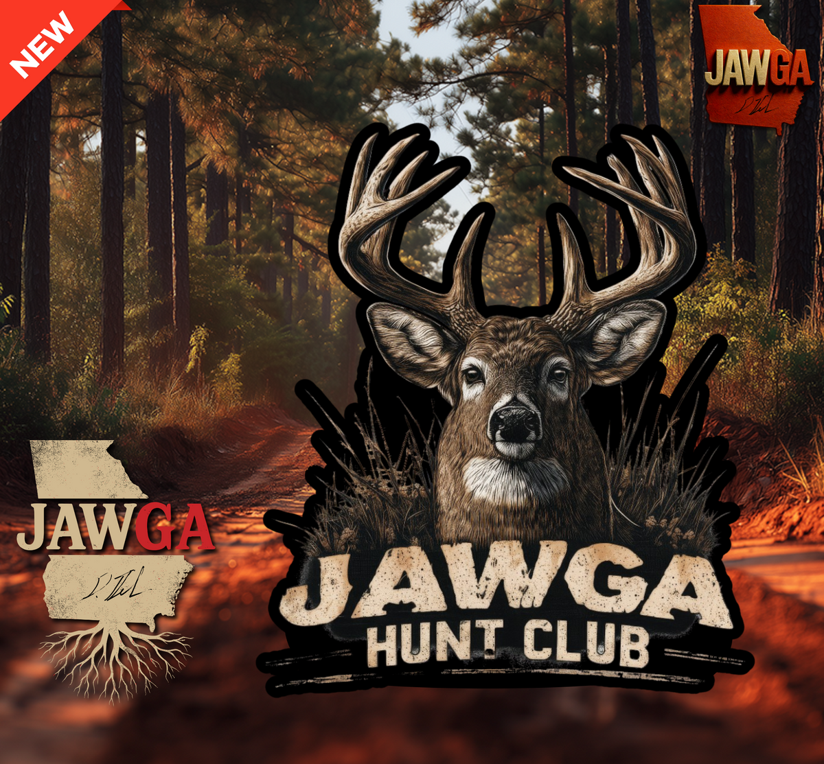 Rack Master Buck Deer Sticker | Jawga Hunt Club Decal Made in USA| Jawga
